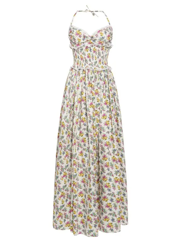 Dolce & Gabbana Print Cotton-blend Maxi Dress - Floral