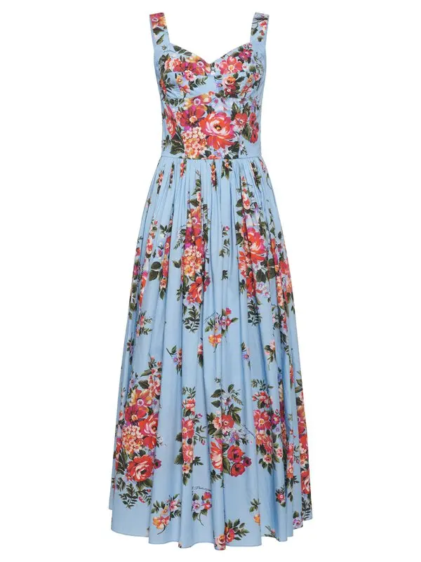 Dolce & Gabbana Printed Cotton Maxi Dress - Floral