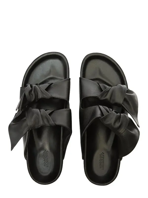 Isabel Marant Lennyo Bow Sandals - Black