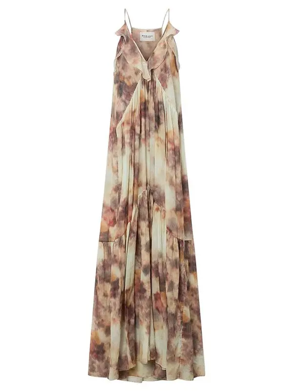 MARANT ETOILE Vasmila Voile Maxi Dress - Beige