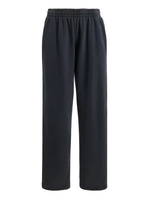 SLVRLAKE Washed-cotton Straight-leg Track Pants - Black