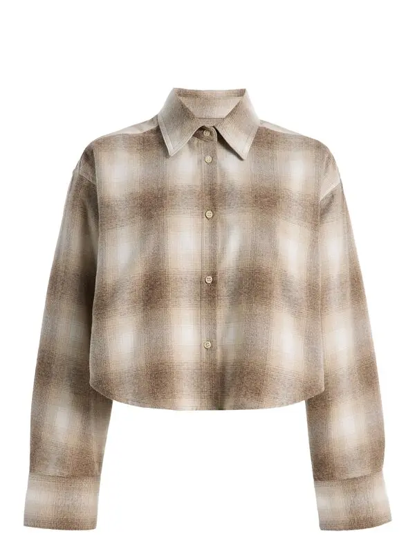 Citizens Of Humanity Ana Cropped Plaid Shirt - Brown