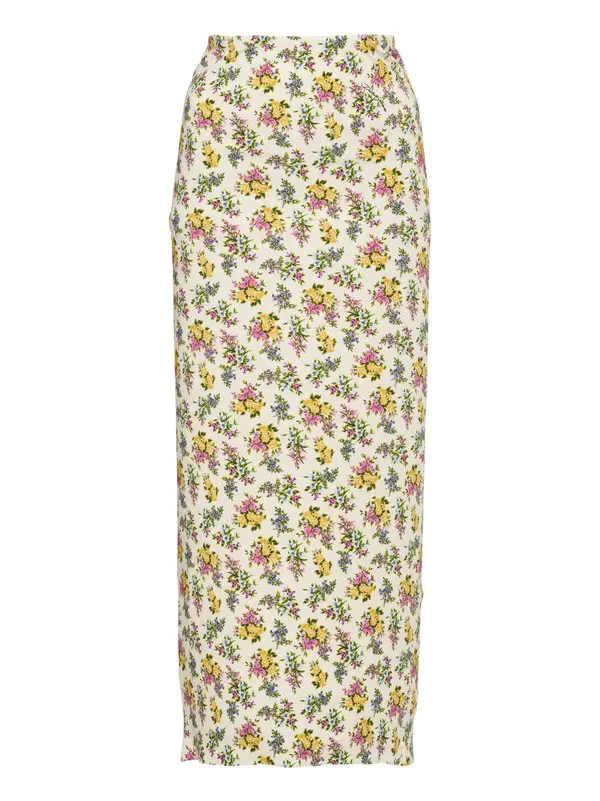 Dolce & Gabbana Printed Knit Midi Skirt - Floral