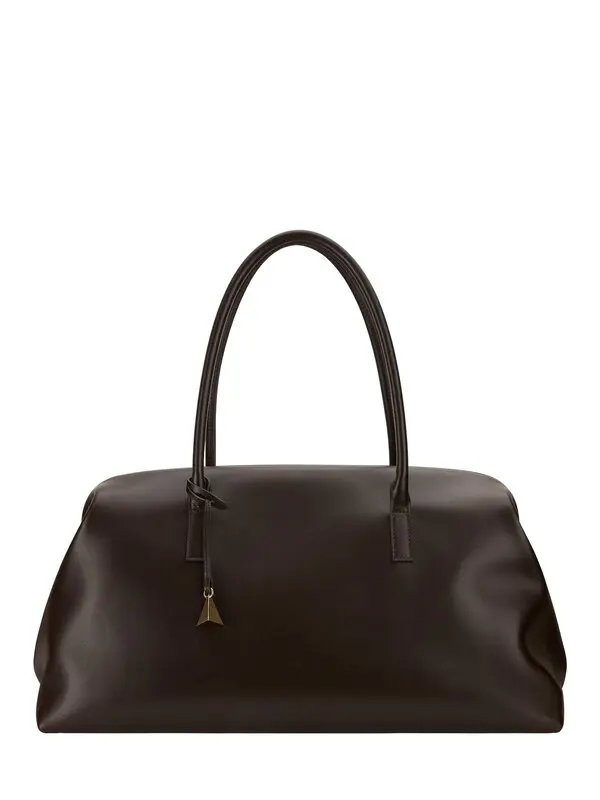VERAFIED Large Leather Club Bag - Brown