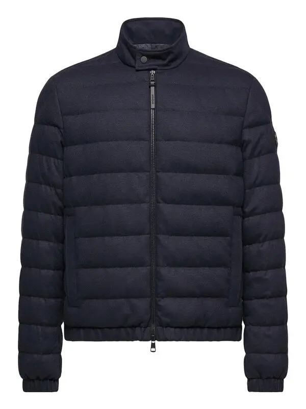 Moncler Luray Cashmere Blend Down Jacket - Blue