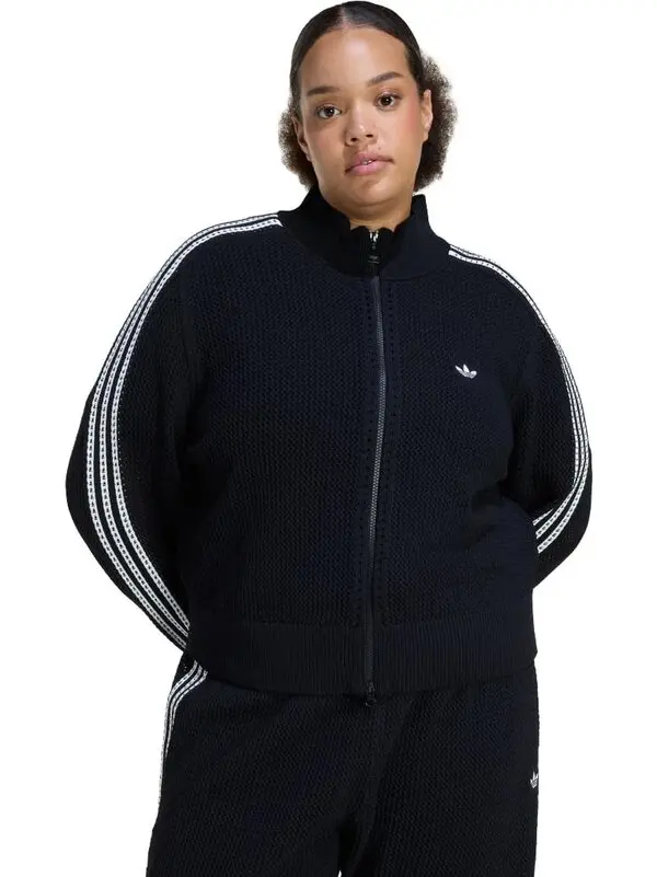 Adidas Knitted Crochet Firebird Track Top - Black