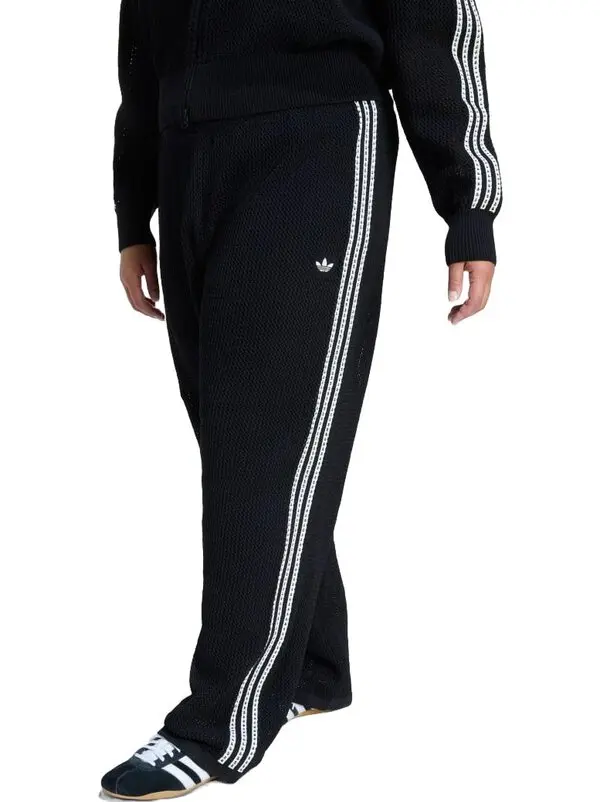 Adidas Knitted Crochet Firebird Track Pants - Black