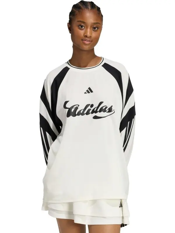 Adidas House Of Tiro Long Sleeve Jersey - Off White / Black