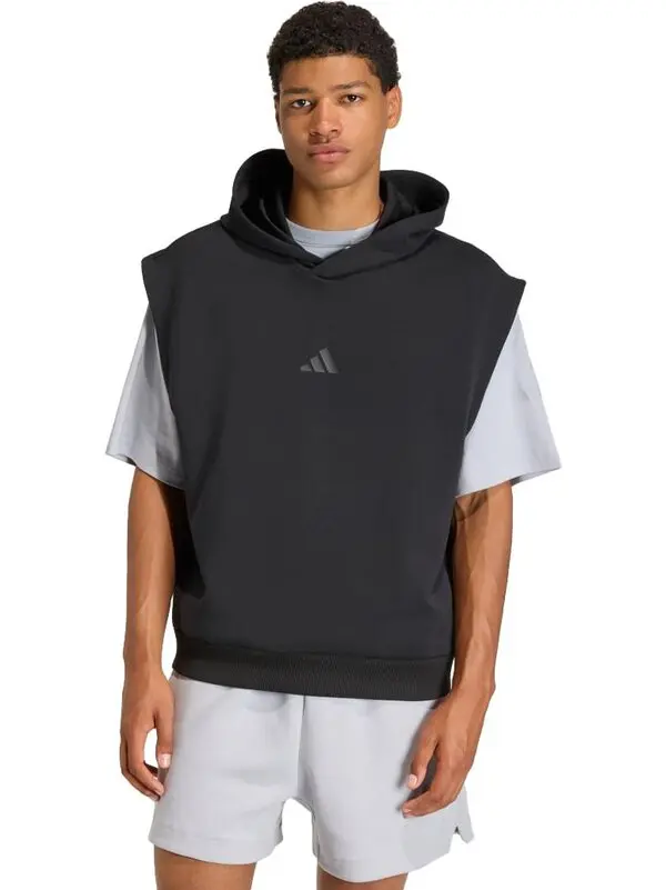 Adidas Soft Lux Hooded Vest - Black