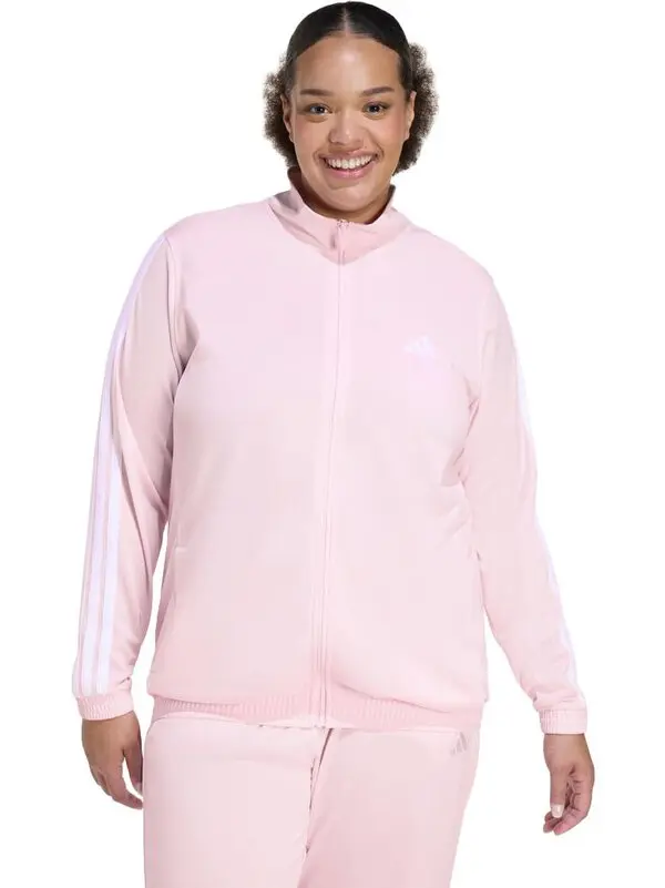 Adidas Tricot 3-stripes Track Jacket - Clear Pink / White