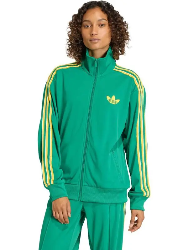 Adidas Firebird Track Top Loose - Bold Green / Eqt Yellow / Off White