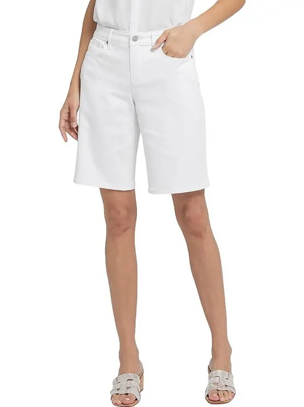 NYDJ Lilly High-rise Denim Shorts - Optic White
