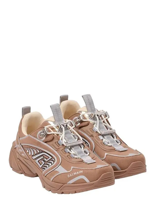 Balmain Cosmic Dust Suede Trainers - Beige