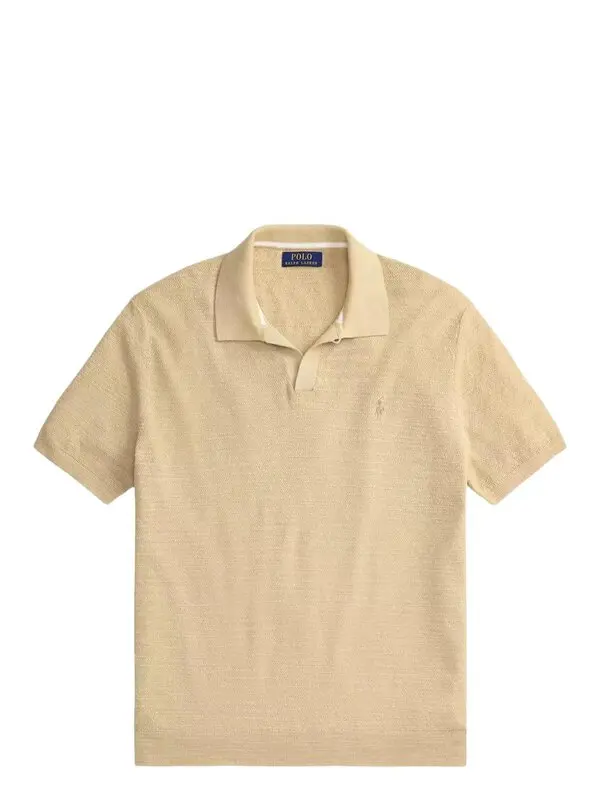 Polo Ralph Lauren Textured Short-sleeve Polo Shirt - Neutrals