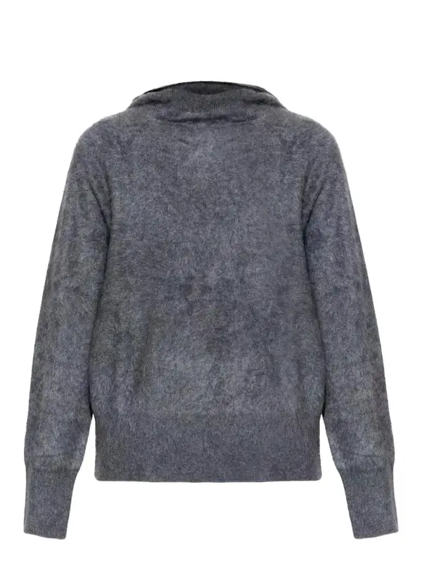 LISA YANG Rosaline Brushed Knit Sweater - Grey