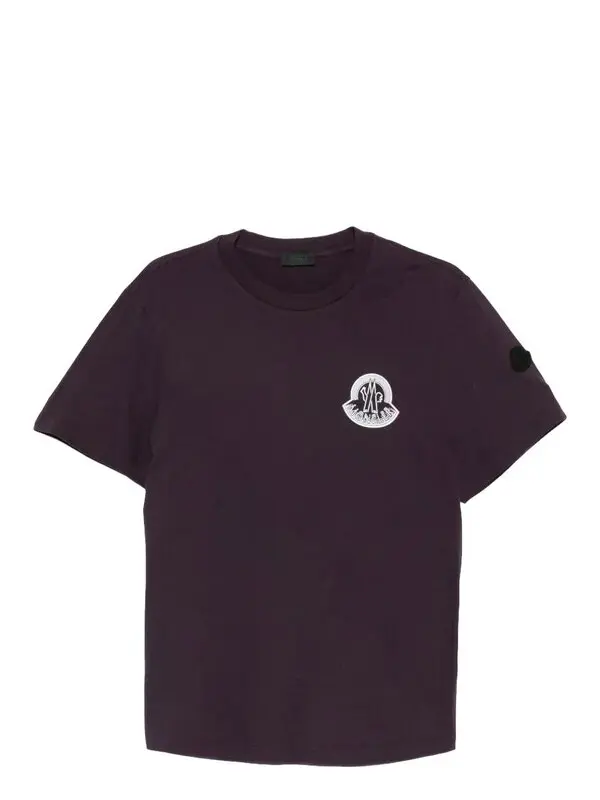 Moncler Logo-patch T-shirt - Purple