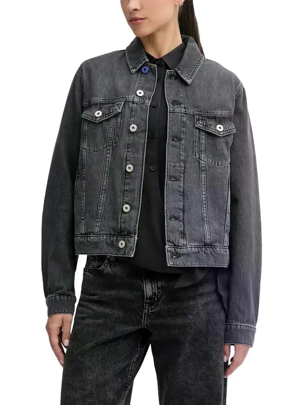 Karl Lagerfeld Denim Button Jacket - Grey