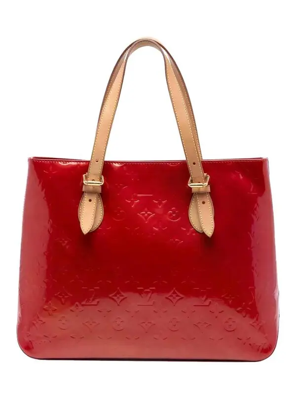 LOUIS VUITTON 2008 Monogram Vernis Brentwood Tote Bag - Red