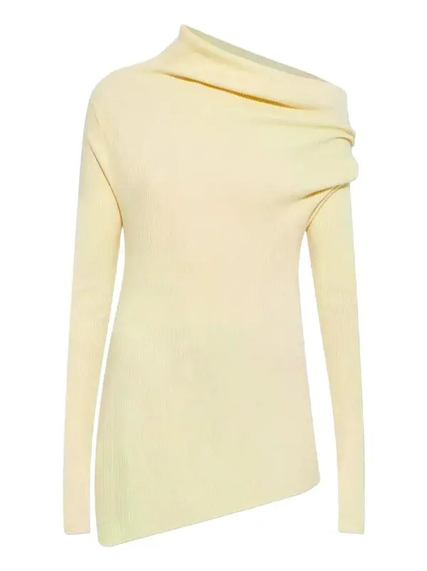 LISA YANG Agie Draped Roll-neck Top - Yellow
