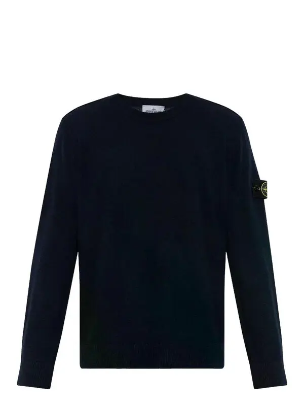 Stone Island Logo-patch Sweater - Blue