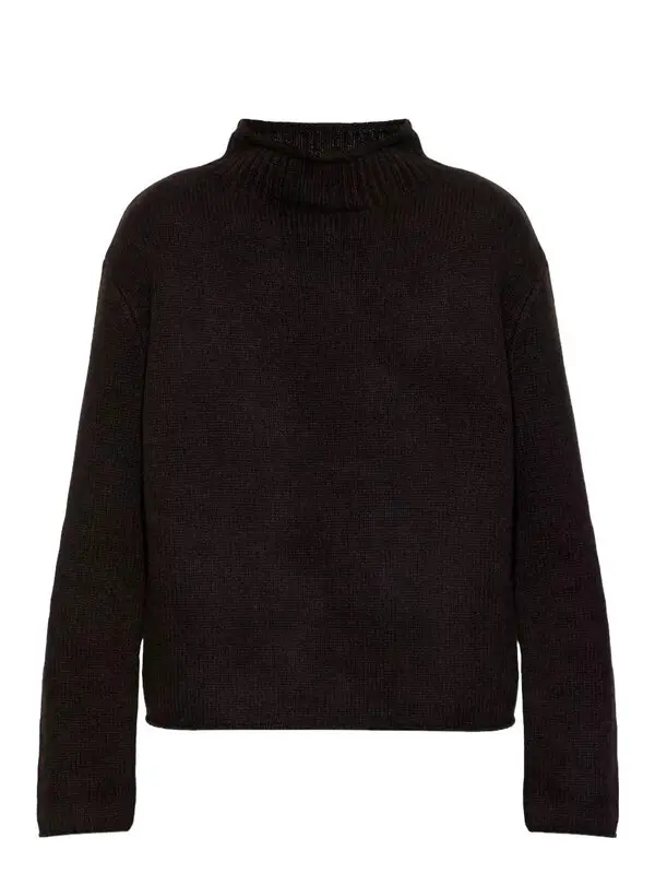 LISA YANG Nelsy High-neck Ribbed Sweater - Brown