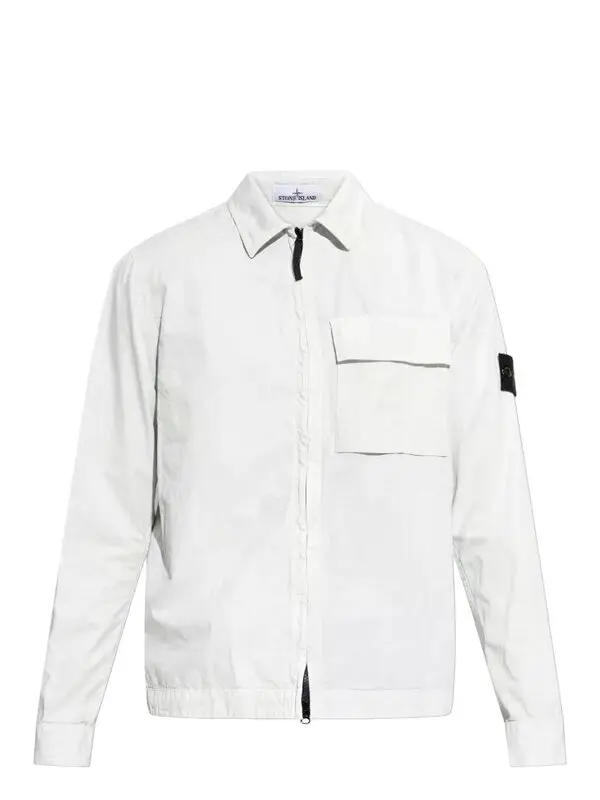 Stone Island Patch-pocket Shirt Jacket - White