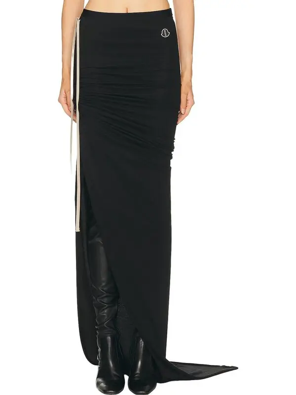 Rick Owens X Moncler Adjustable Long Skirt - Black