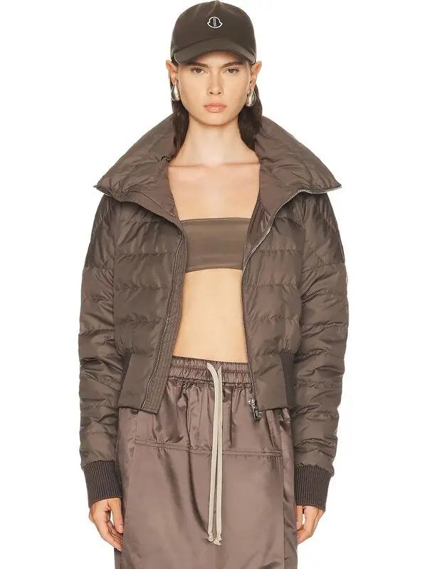 Rick Owens X Moncler Cropped Padded Jacket - Dark Dust