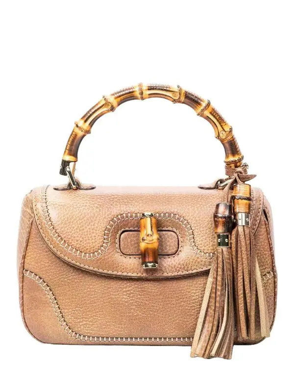 Gucci Bamboo Tassel Top Handle Tote - Brown