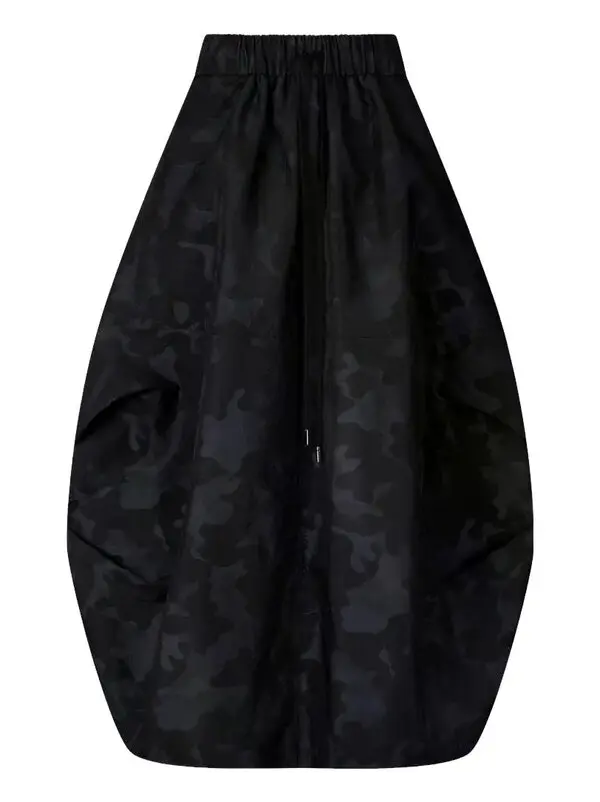 STUDIO TOMBOY Camouflage Balloon Midi Skirt - Black