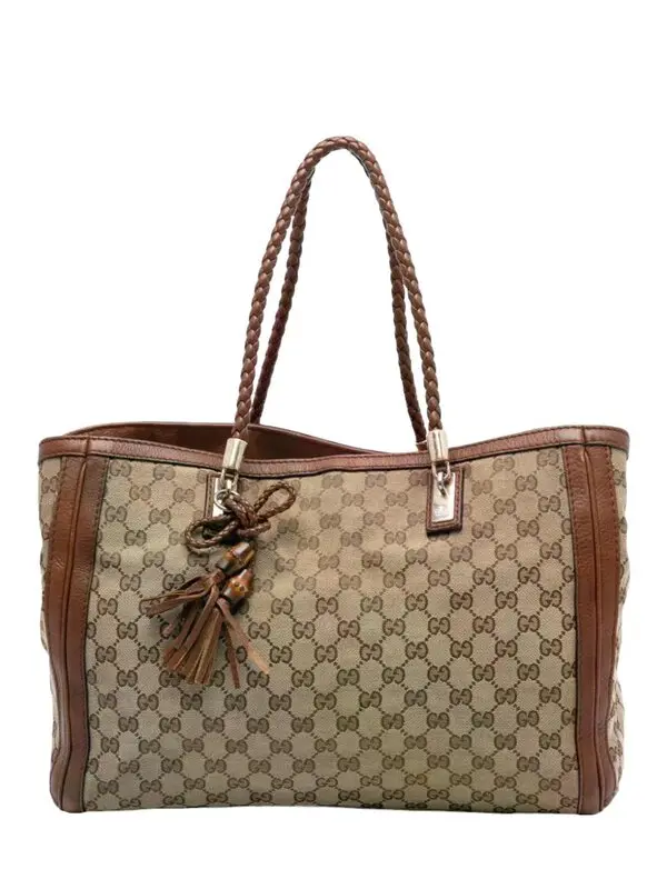 Gucci Medium Gg Canvas Bella Tote Bag - Brown