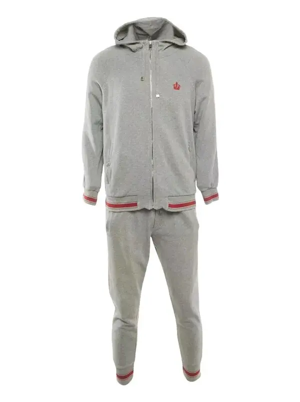 Dolce & Gabbana Zip-up Cotton Tracksuit - Grey