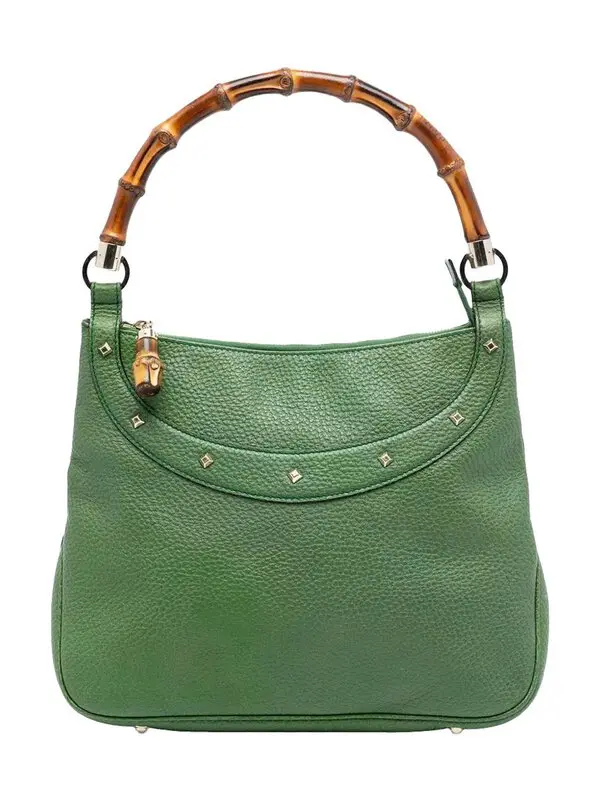 Gucci 2000-2015 Leather Bamboo Anita Handbag - Green