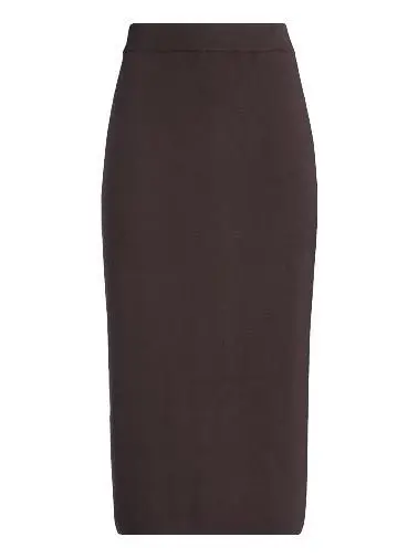 KONTATTO Knit Pencil Midi Skirt - Brown