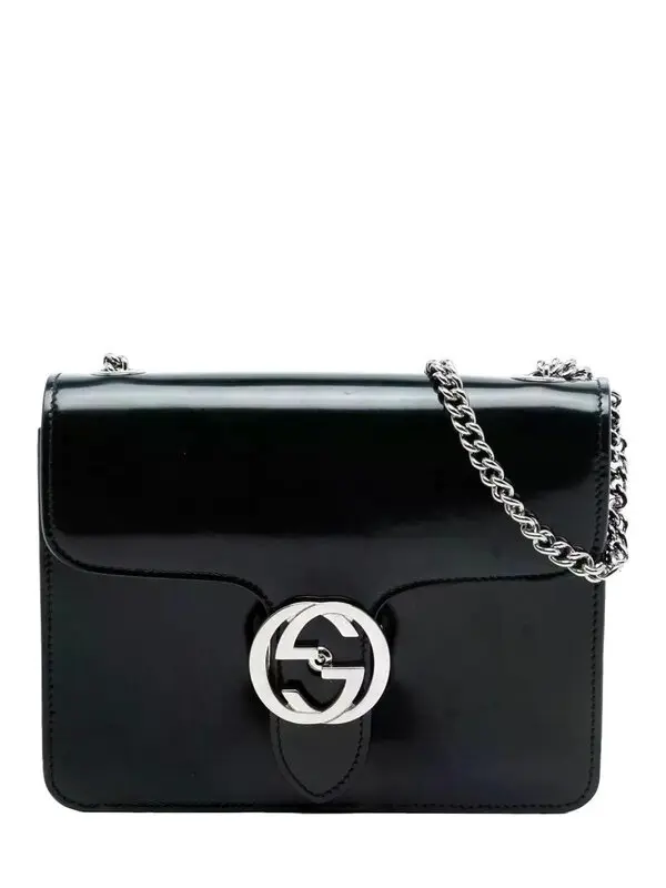 Gucci Small Interlocking G Dollar Crossbody Bag - Black