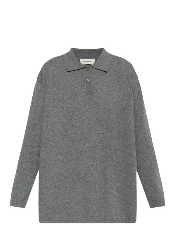 LISA YANG Buttoned Polo Knitwear - Grey