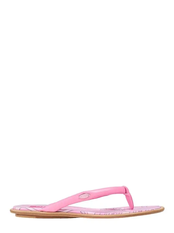 Emilio Pucci Leather Flip Flops - Pink