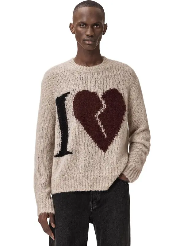 ALLSAINTS Lover Knitted Oversized Sweater - Pebble Brown