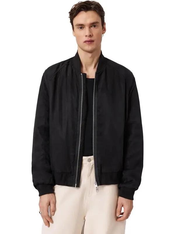 ALLSAINTS Nyx Oversized Bomber Jacket - Black