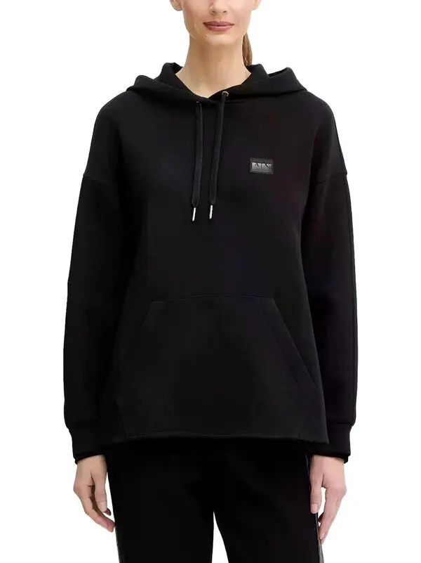 Armani Exchange Logo-patch Hoodie - Black
