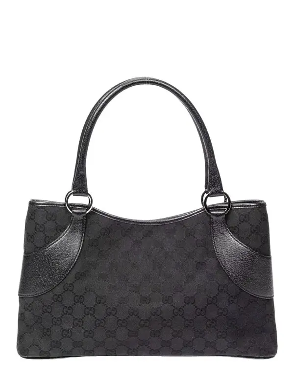 Gucci Gg Monogram Shoulder Bag - Black