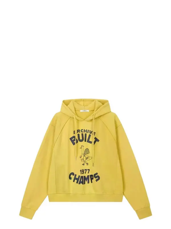 STUDIO TOMBOY Graphic-print Hoodie - Yellow