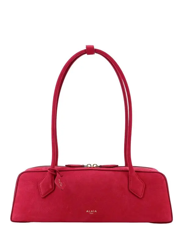 Alaïa Teckel Medium Suede Shoulder Bag - Red