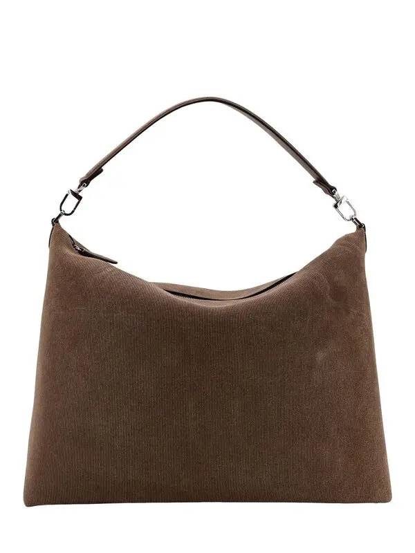 TOTEME Bevel Corduroy Shoulder Bag - Brown