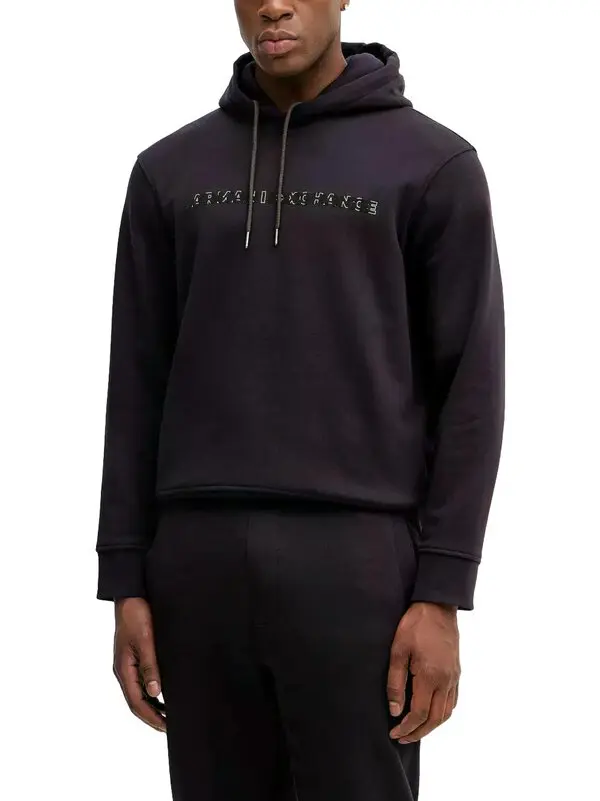 Armani Exchange Logo-detail Hoodie - Black