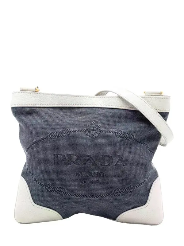 Prada Canapa Logo Crossbody Bag - Blue