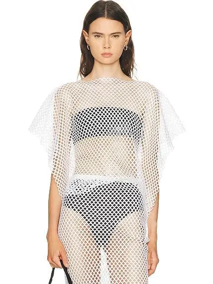 SEV Sequin Mesh Top - Ivory