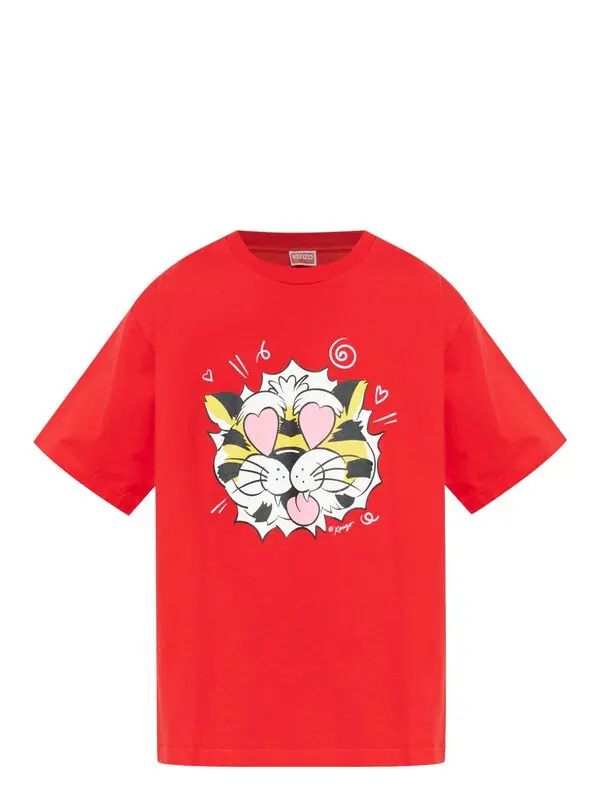 Kenzo T-shirt With Print - Red