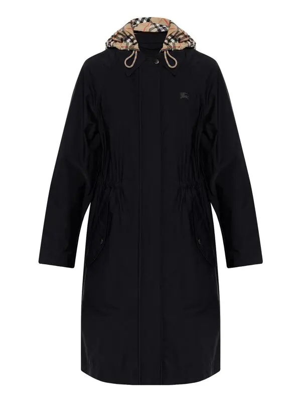 Burberry Parka Style Coat - Black