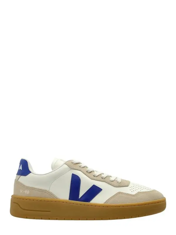 VEJA V-90 O.t. Leather Sporty Sneakers - Beige
